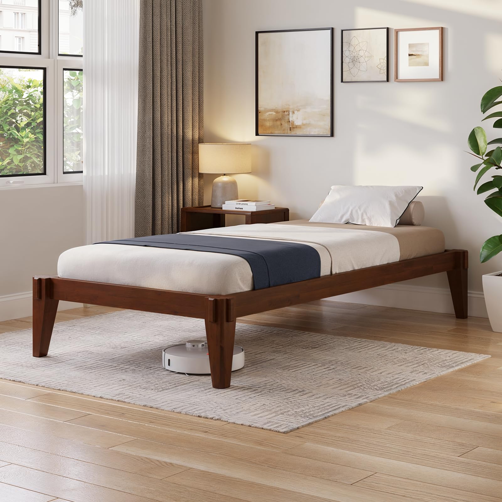 Snapklik.com : Bme Chalipa 14” Solid Wood Bed Frames - Wood Platform ...