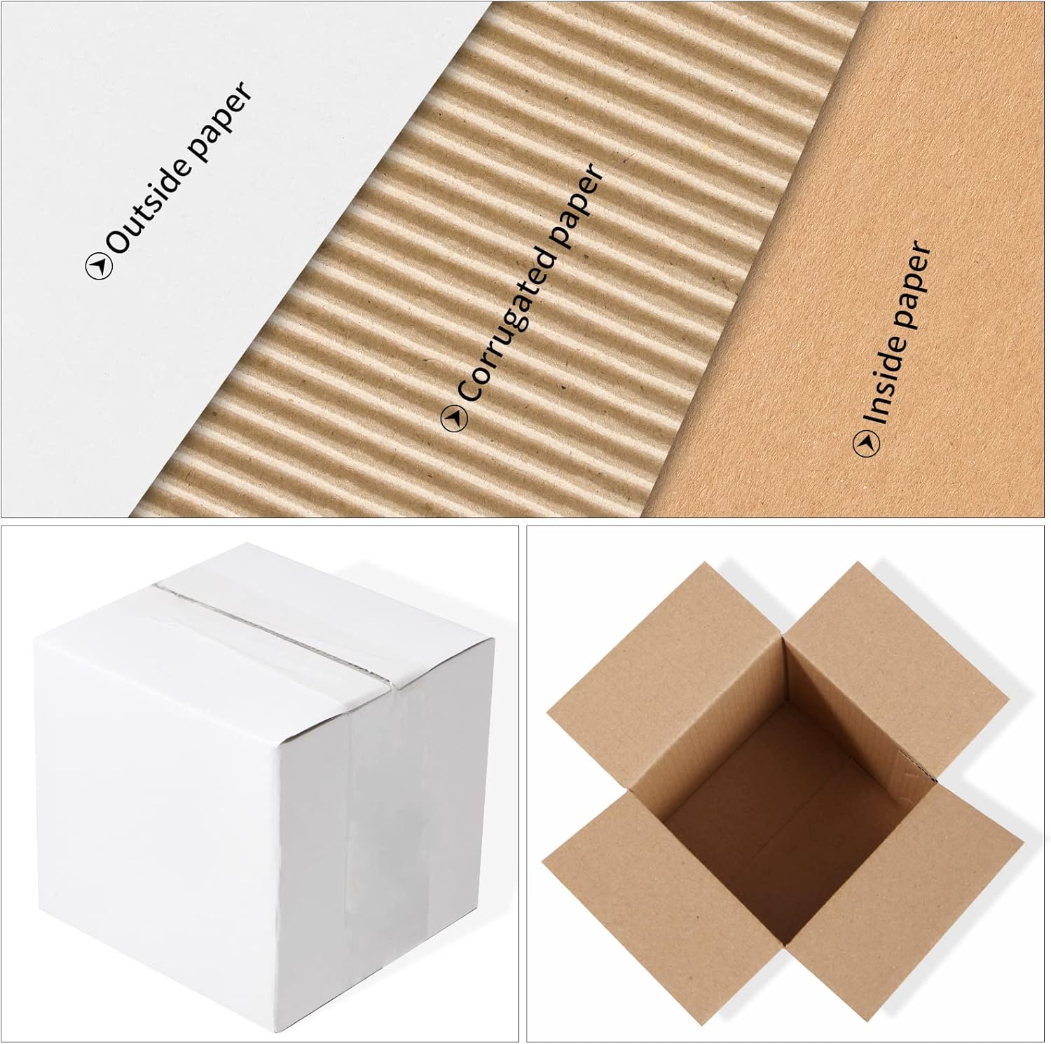 Buy MYSLIMZE 25 Packs 5x5x5 Small Cardboard Shipping Boxes for Mailing ...
