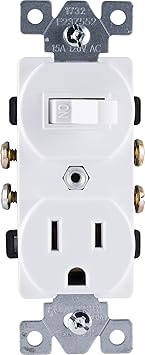 Amazon.com: GE Wall Switch & Outlet Combo, Two-in-One Receptacle, 1 On ...