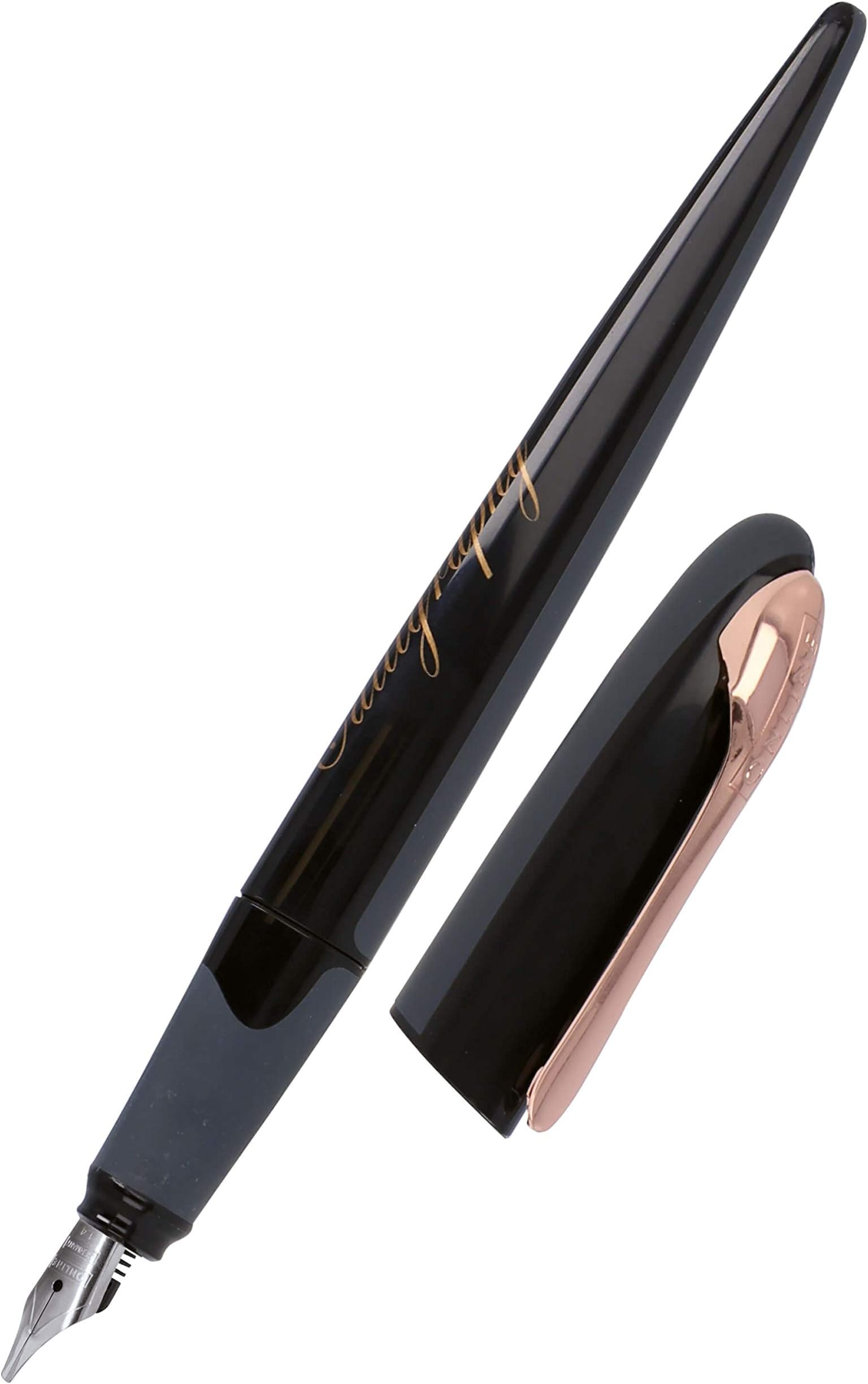 Online calligraphy fountain pen AIR black rosegold, calligraphy nib 1.4 ...