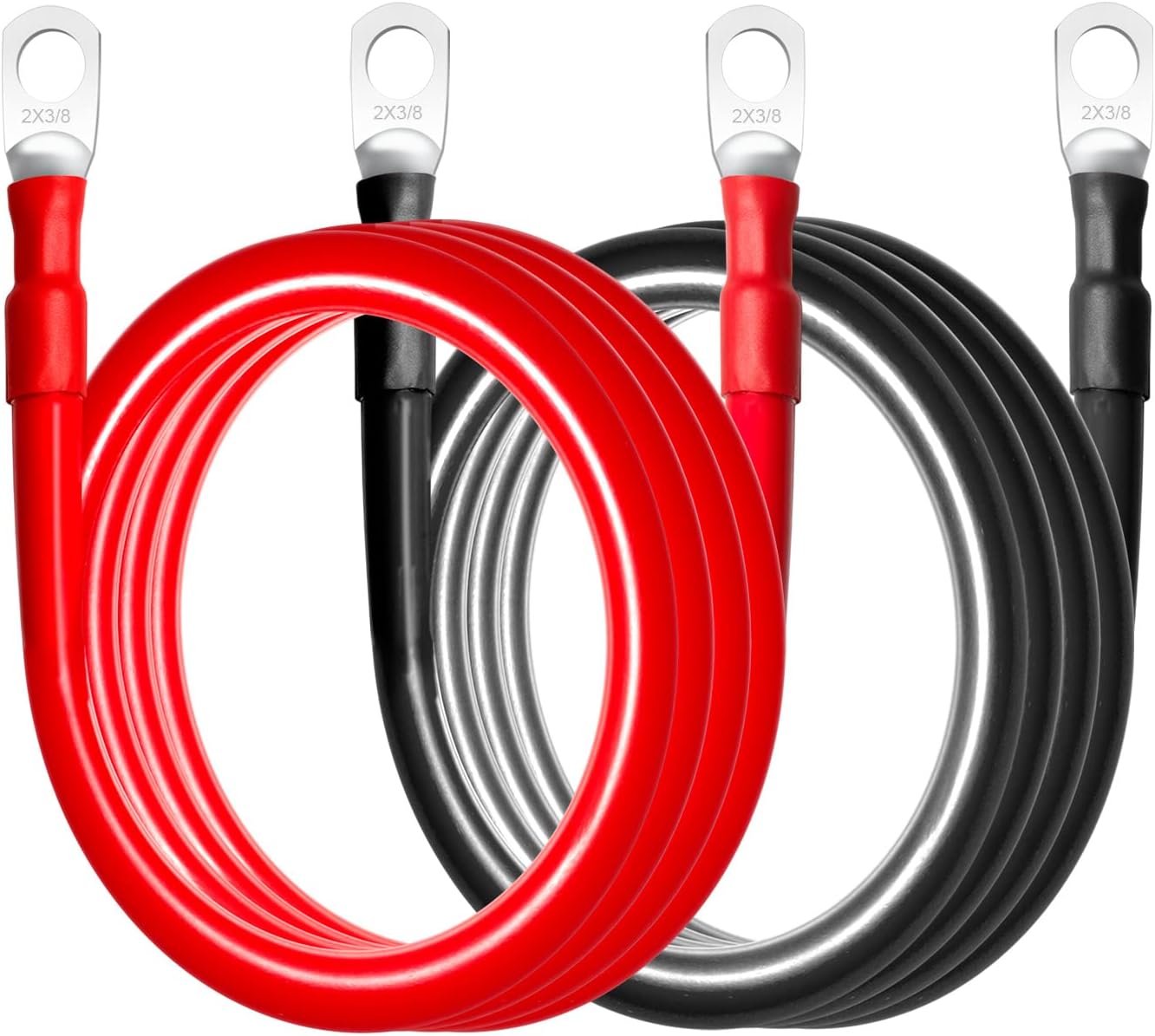 Amazon.com: MILAPEAK 2 AWG Battery Cables, 5 Feet 2 Gauge Marine ...