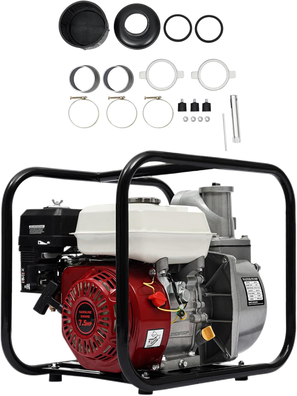 Amazon.com : CILDON Gasoline Engine Water Pump, 4-Stroke 7.5Hp Gas ...