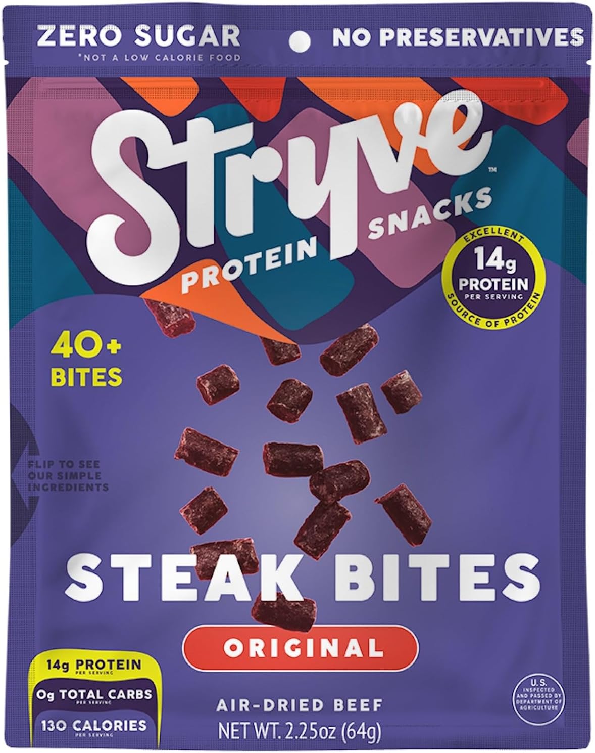 Amazon.com: Stryve Protein Snacks - Protein Rich, Beef Bites | 28g ...