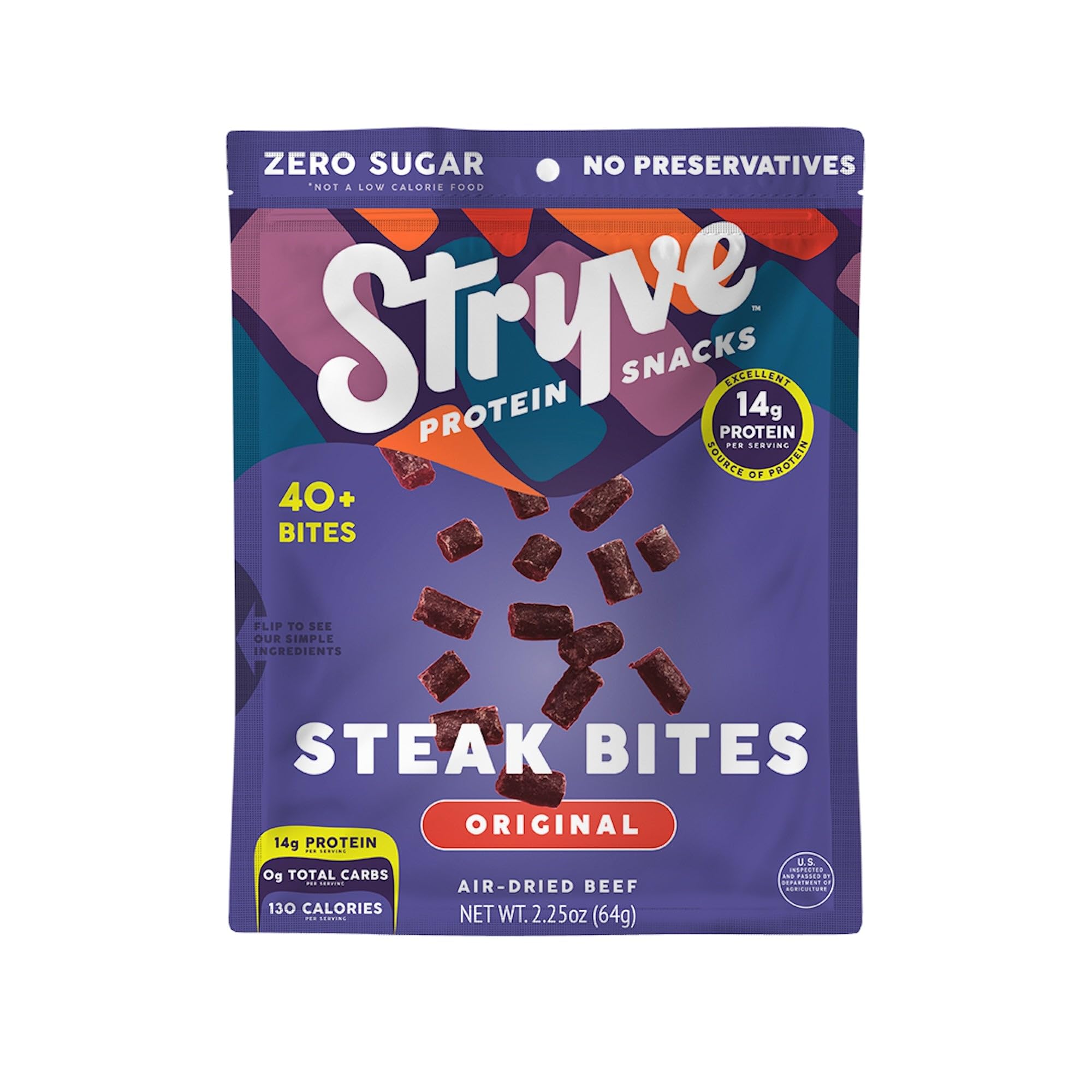 Amazon.com: Stryve Protein Snacks - Protein Rich, Beef Bites | 28g ...