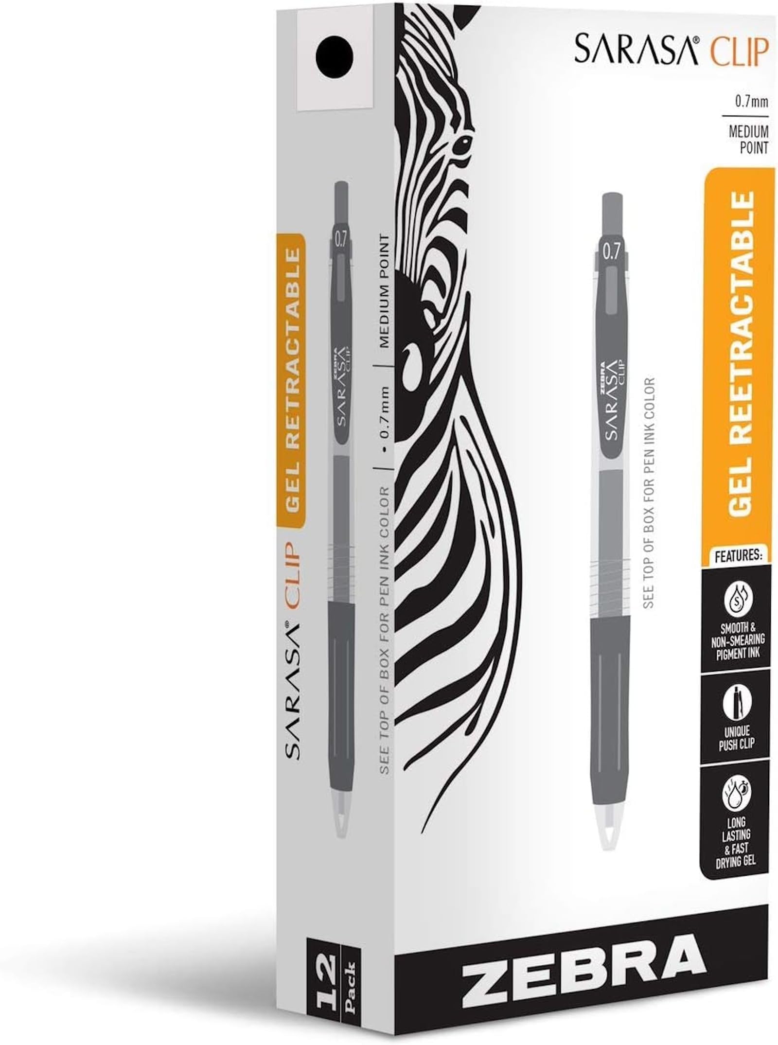 Amazon.com: Zebra Premium Gel Pens - Medium Point 0.7mm - Black ...
