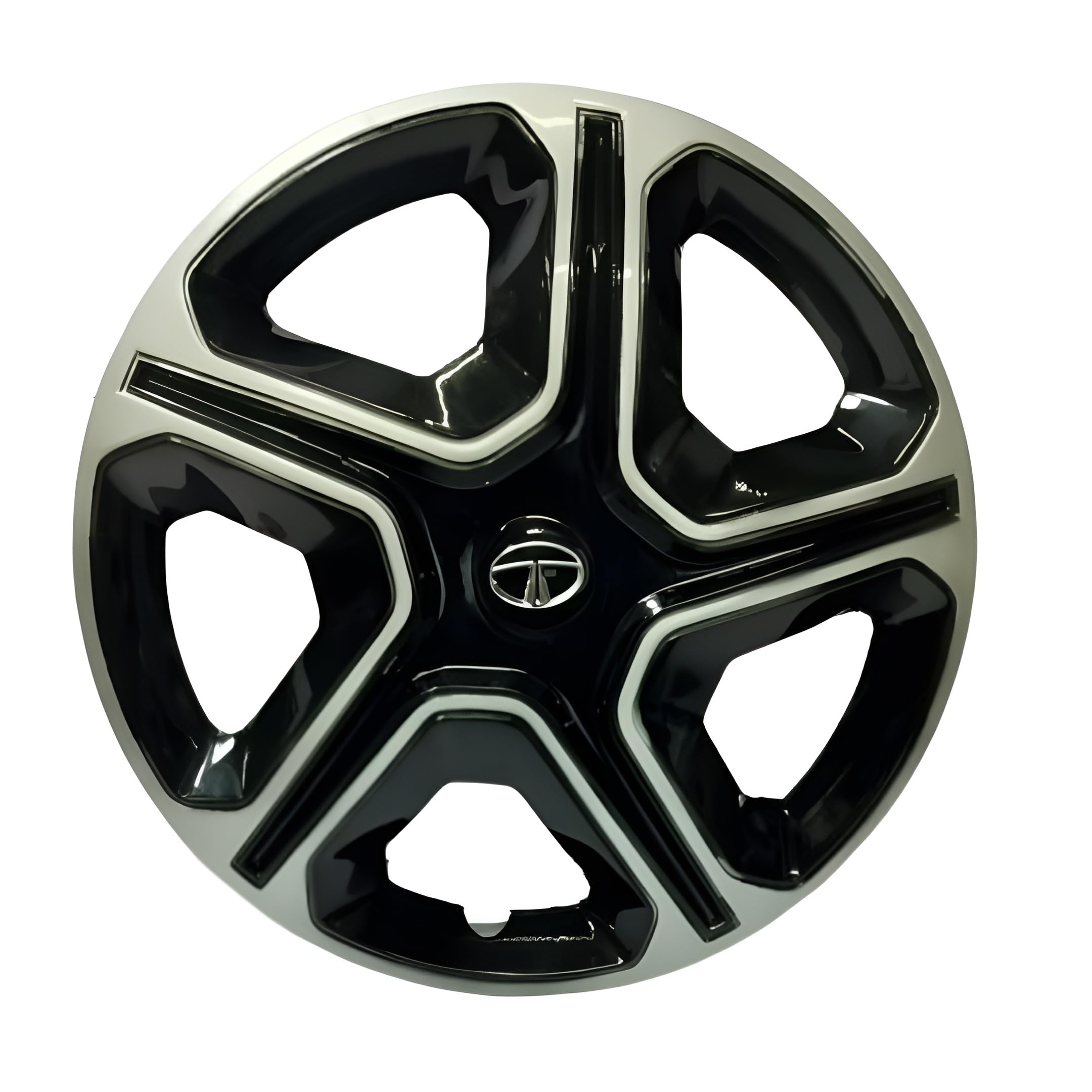 Modified Autos 16-Inch Wheel Covers for TATA Nexon Black and Silver ...