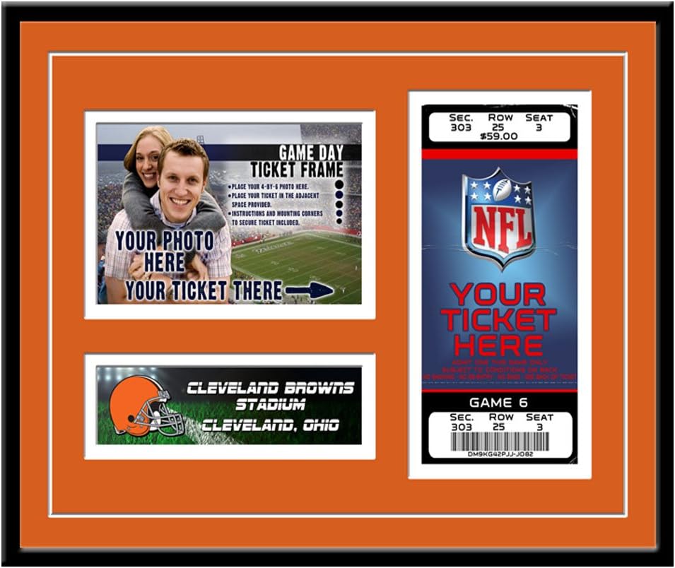 Amazon.com: NFL Game-Day Ticket Frame - Clevland Browns : Sports & Outdoors