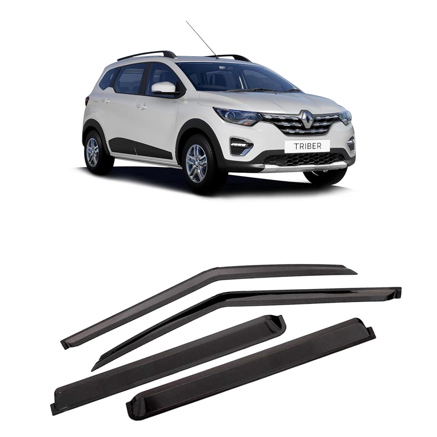 TIWON - Car Window Rain Door Visor Compatible with Renault Triber Set ...