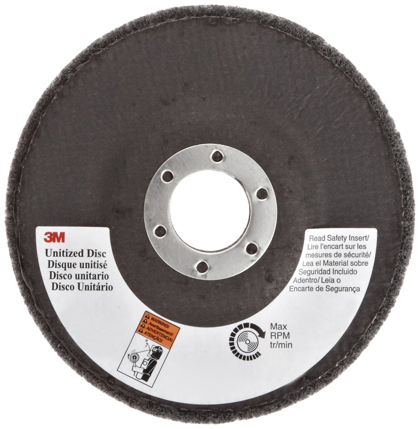 Scotch-Brite EXL Unitized Disc, Silicon Carbide, 4-1/2" Diameter, 7/8 ...