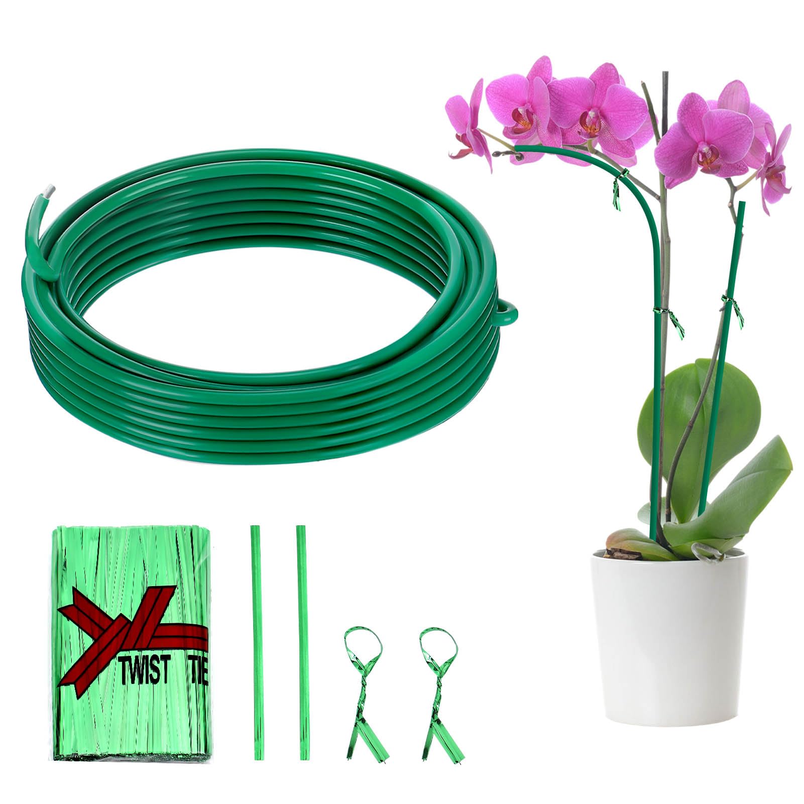 Amazon.com : 16ft Plant Stakes, Bendable & Cuttable Flower Support ...