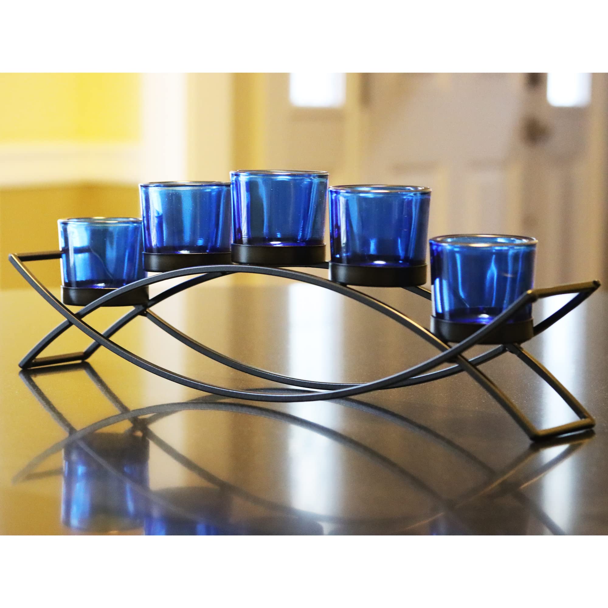 Seraphic Iron Arch Table Centerpiece Decorations Tealight Votive Candle ...
