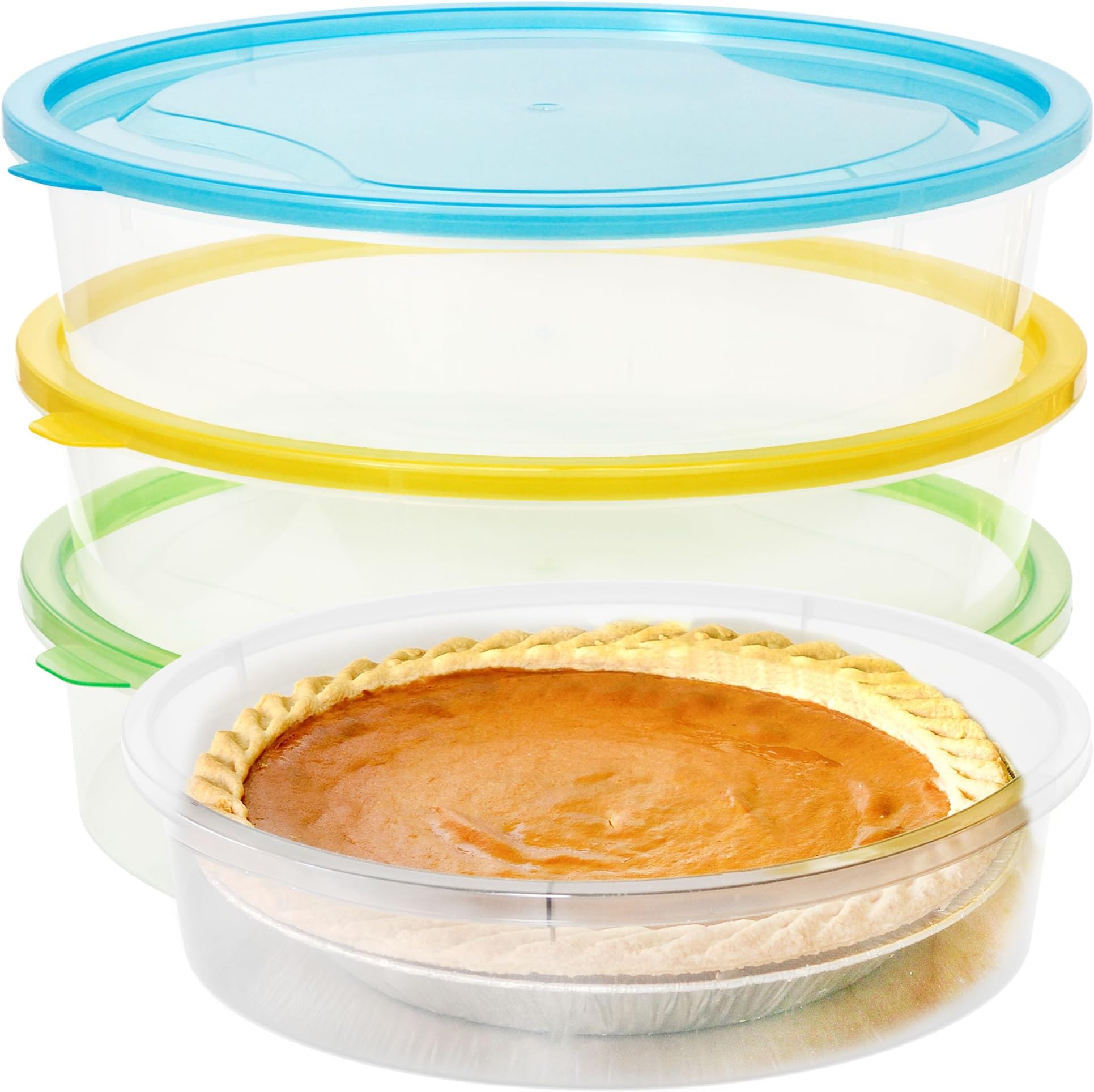 Amazon.com: Tupperware 12" Pie Round Keeper Cake Taker Aqua Blue : Home ...