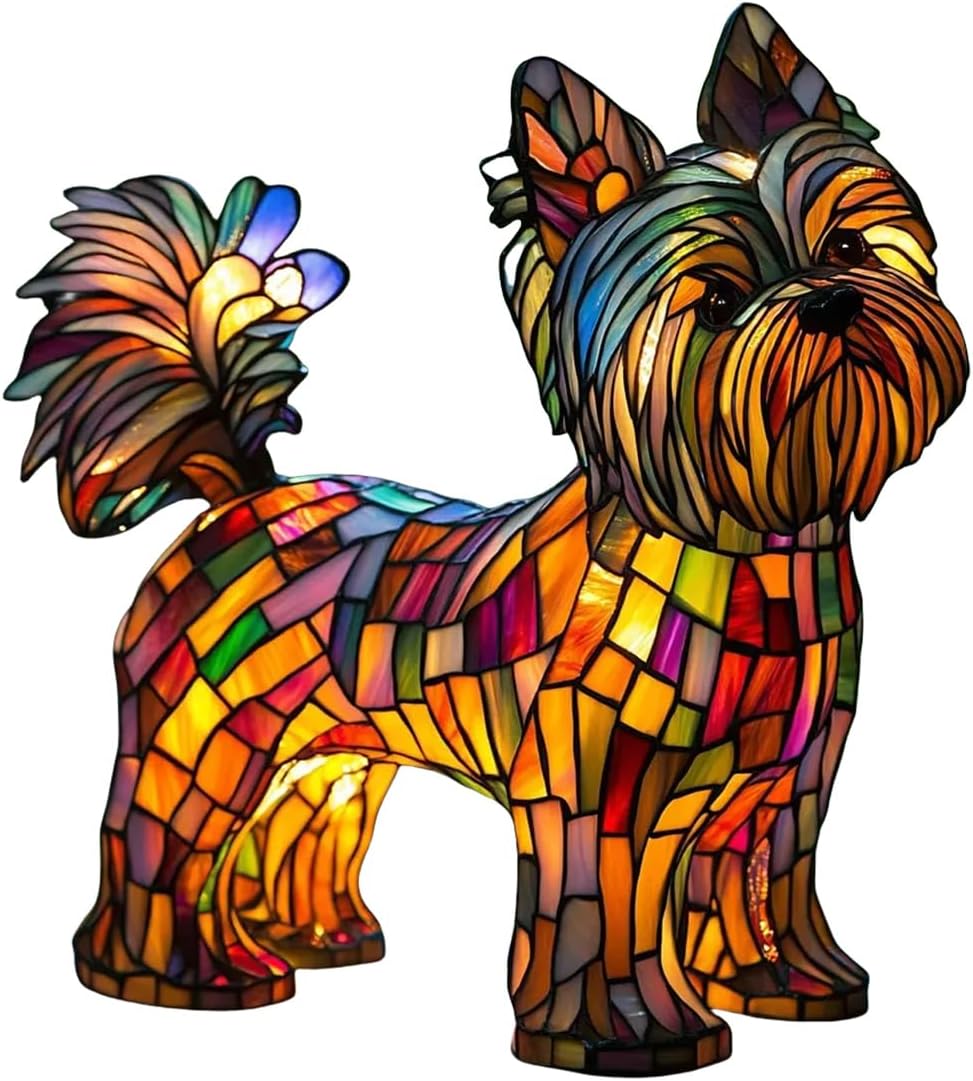 YROHGKPN Dog Lamp Cat Themed Lamp Animal Table Lamps Series Resin ...