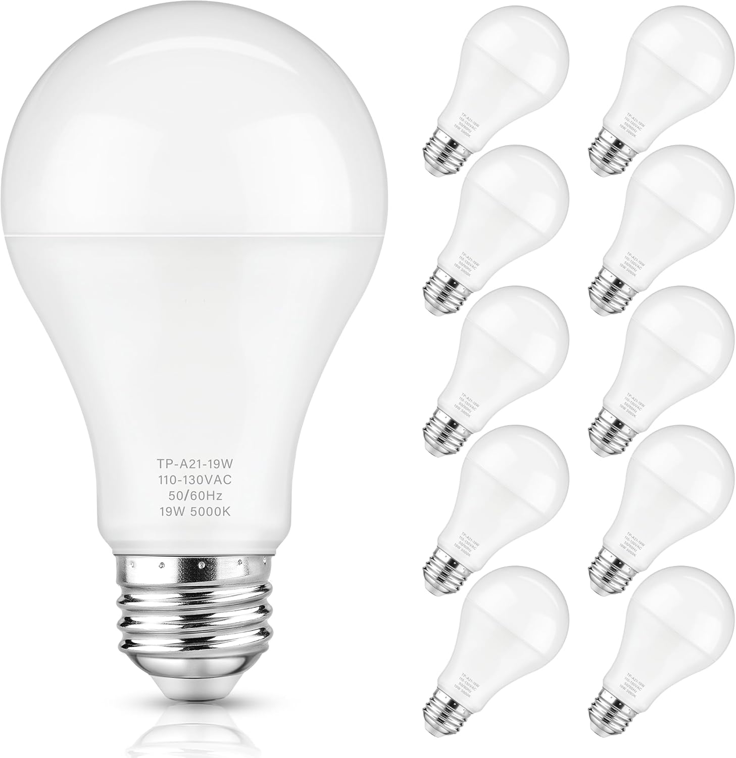 Maylaywood A21 LED Light Bulbs, 150 Watt Equivalent, Daylight White ...