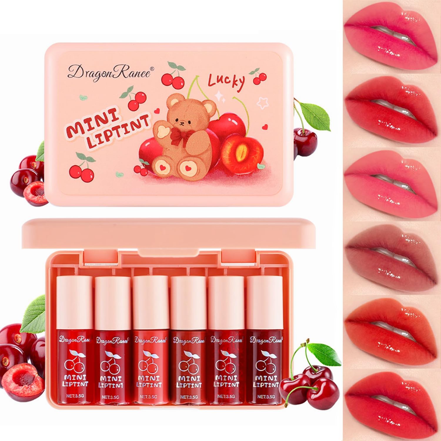 Amazon.com : 6 Colors Lip Tint Stain Set, Korean Velvet Lip Stain Lip ...