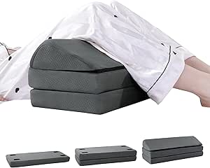 Amazon.com: HOMBYS 3-in-1 Adjustable Height Wedge Pillow, 7" Height Leg ...