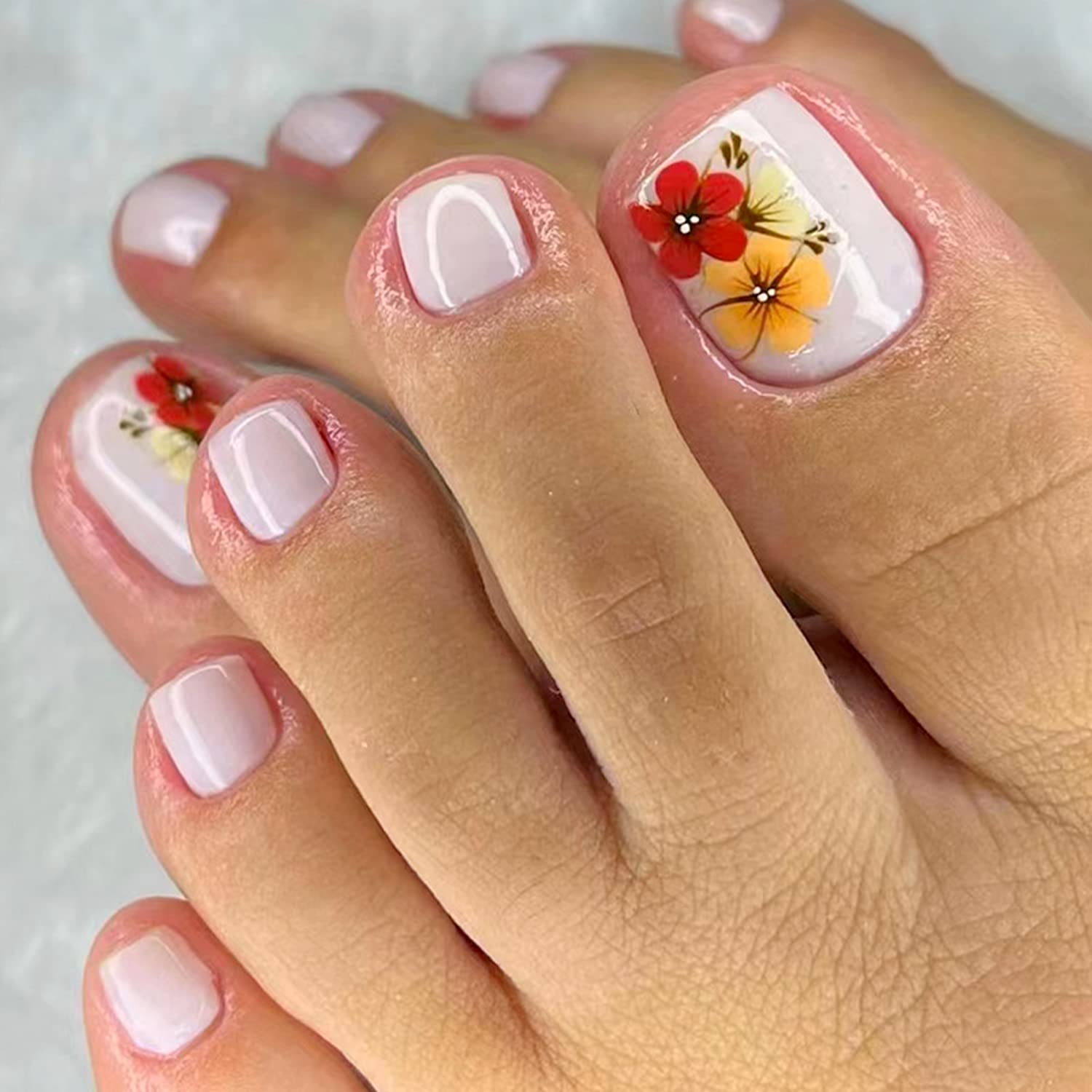 Flower Toe Nail Designs