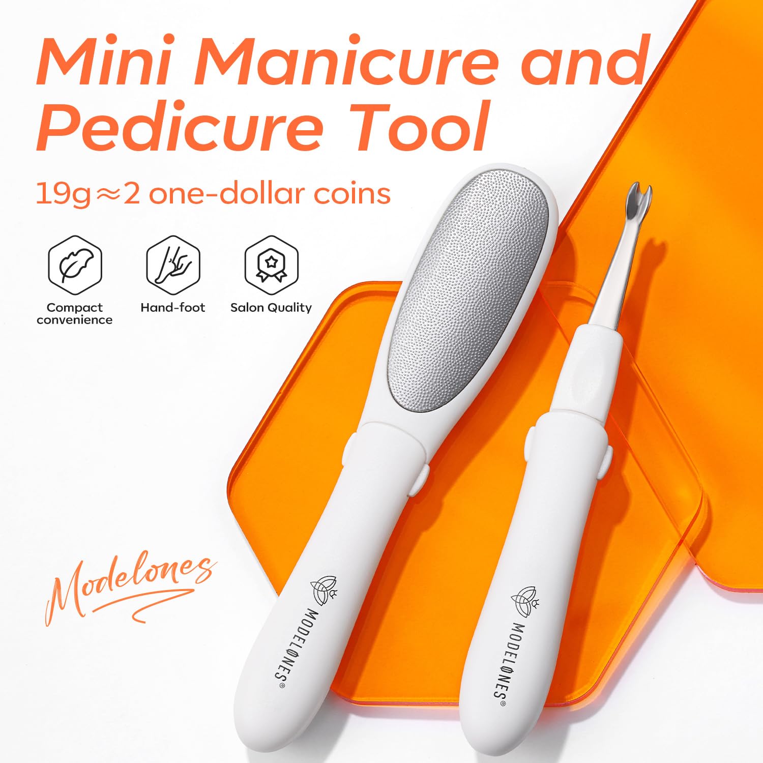 Modelones Gel Nail 3 in 1 Mini Foot Files Callus Remover for Hard Skin ...
