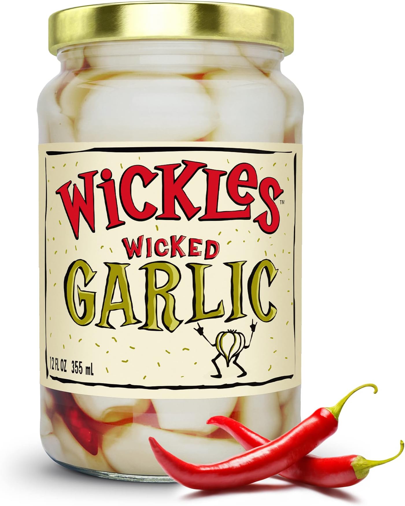 Amazon.com : Wickles Pickles Wicked Garlic (6 Pack) - Spicy Pickled ...