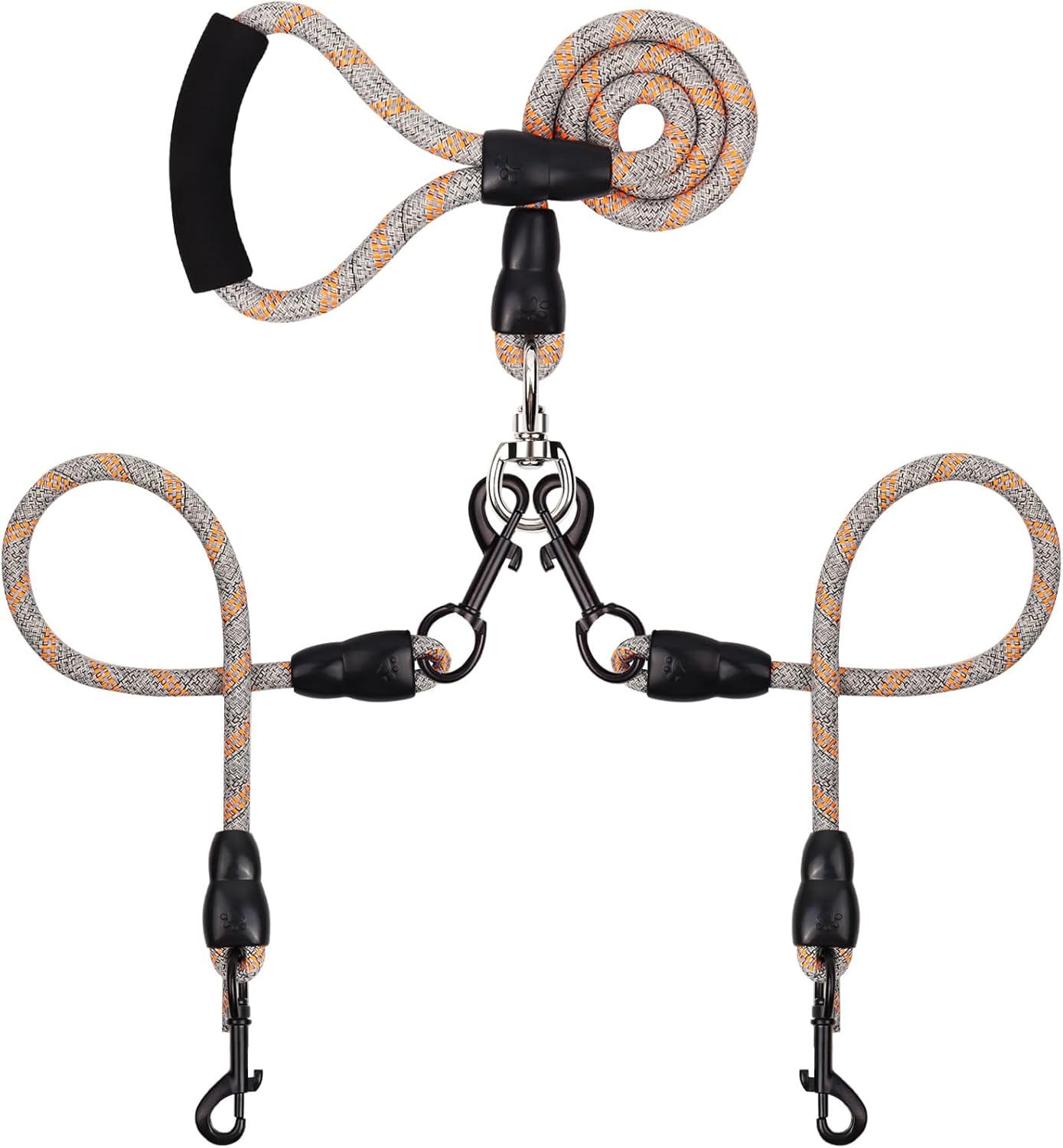 Amazon.com : Double Dog Leash, 360° Swivel No Tangle Dual Dog Leash ...