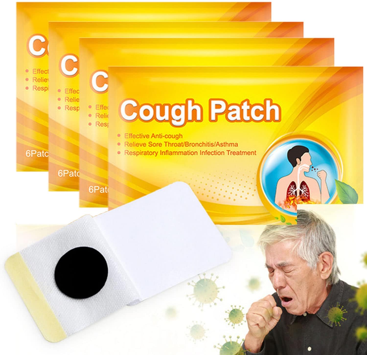 Amazon.com: ergou Strength Cough Relieve Patch, Physical Reliefs Cough ...
