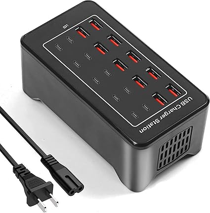 USB C Charger Block Multiple Ports, USB Power Strip, 100w 20-Port ...