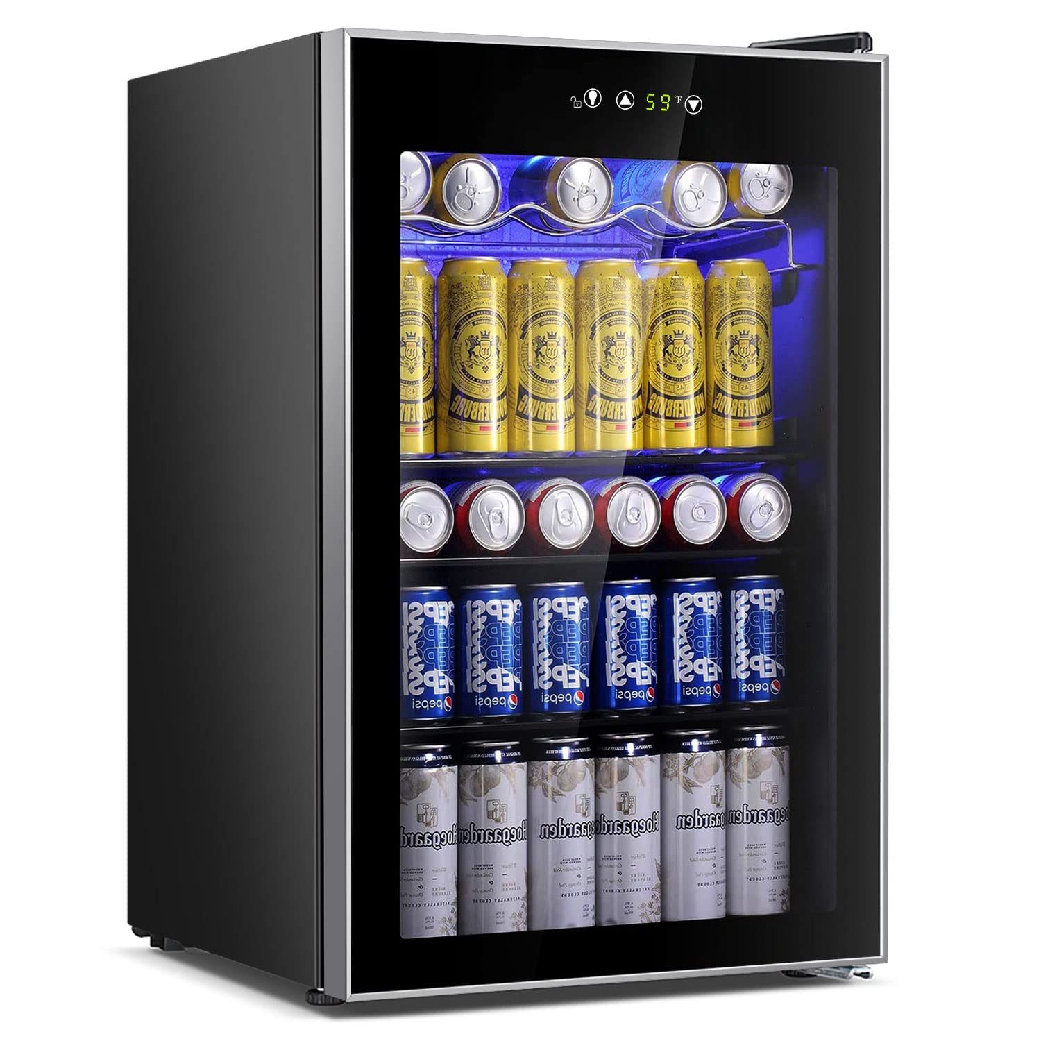 Buy Kndko Mini Fridge Wine Cooler,145 Can Beverage Fridge with ...
