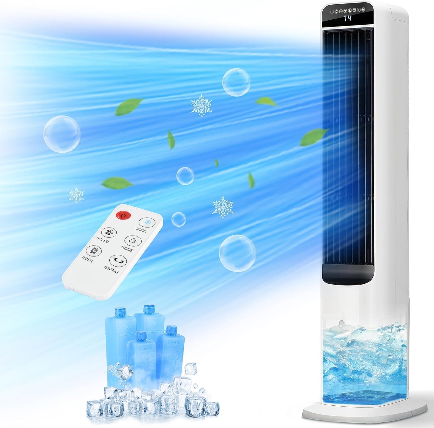 Amazon.com: Sungdogin Evaporative Air Cooler,Tower Fan with Remote ...