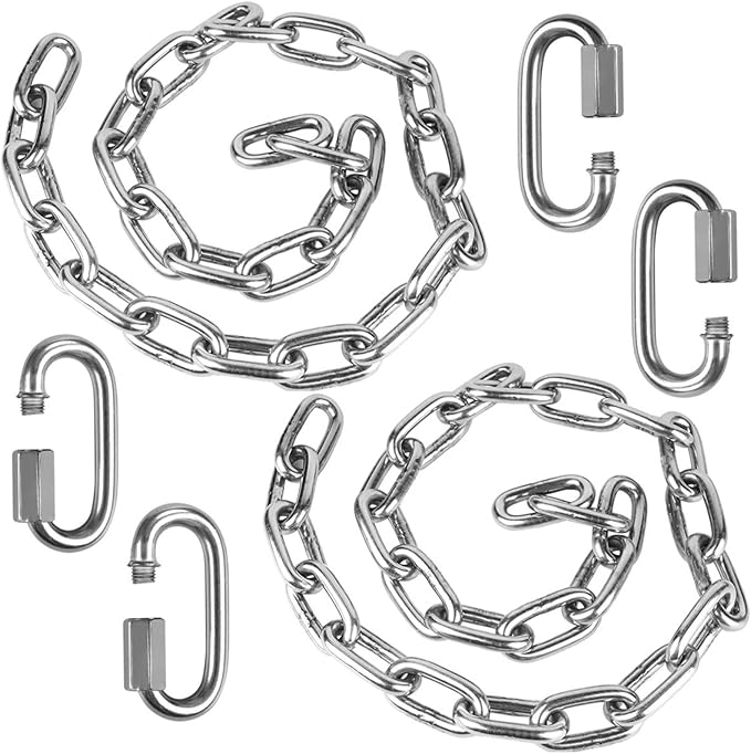 Amazon.com: WWFFEN 2 Stainless Steel Chains (78") Swing Chains, Heavy ...