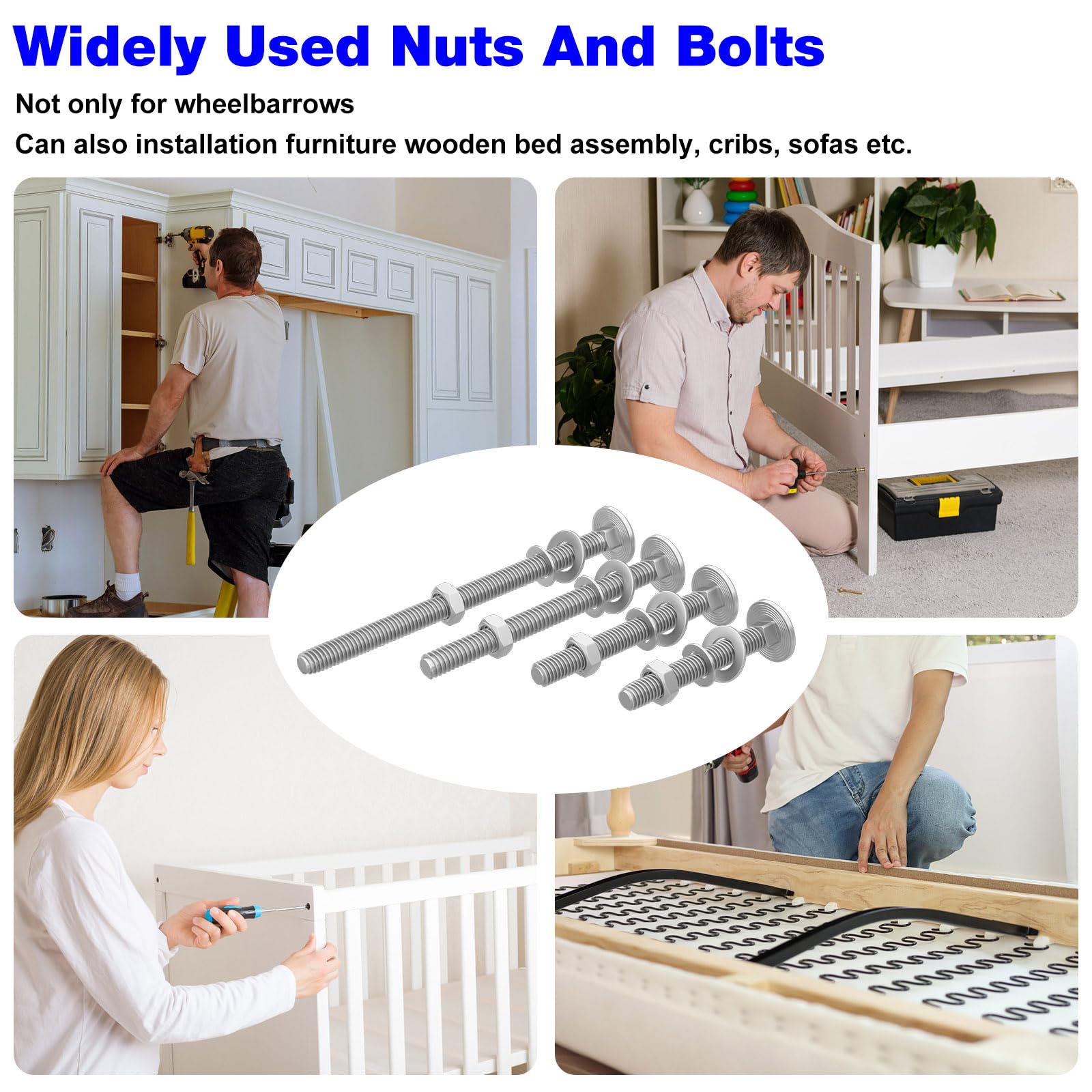 Snapklik.com : Wheelbarrow Bolt Nut Kit Replacement Wheelbarrow Handle ...
