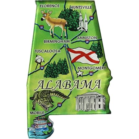 Amazon.com : Flagline Louisiana - Acrylic State Map Refrigerator Magnet ...