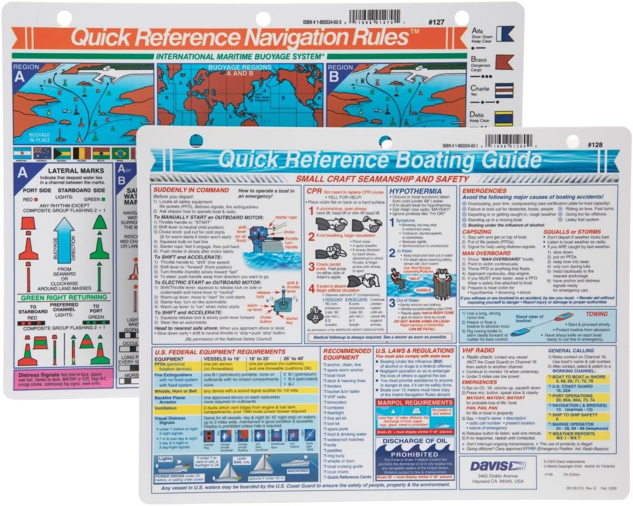 Davis International Navigation and Boating Procedures Waterproof Quick ...