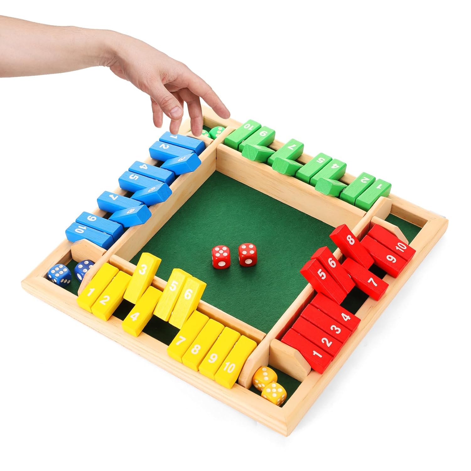 Buy Junkin 2 Pcs Shut The Box Game and 4 in a Row Tables Game Set, 2-4 ...