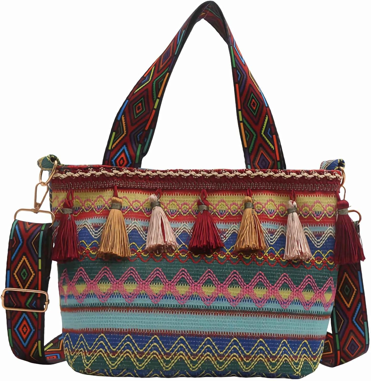 boho western crossbody bags for women, boho hippie handbag tote bag ...