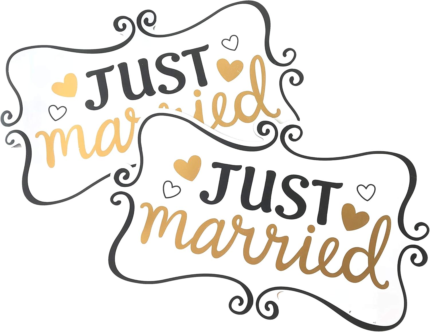 Amazon.com: Decorative Car Magnet for Just Married - 2 Pieces, Flexible ...