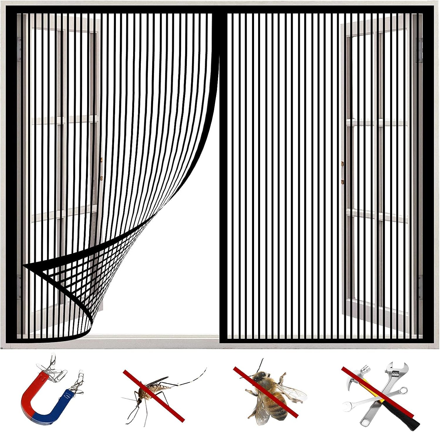 Magnetic Screen Window,Magnetic Fly Screen for Windows,Window Fly ...