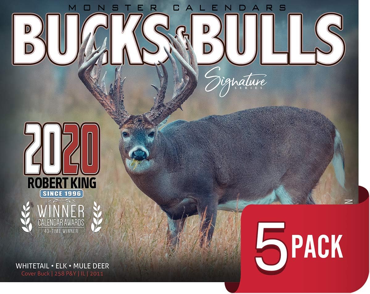 Amazon.com: Mule Deer, Whitetail Deer, Elk, Calendar 2020 (5-Pack ...