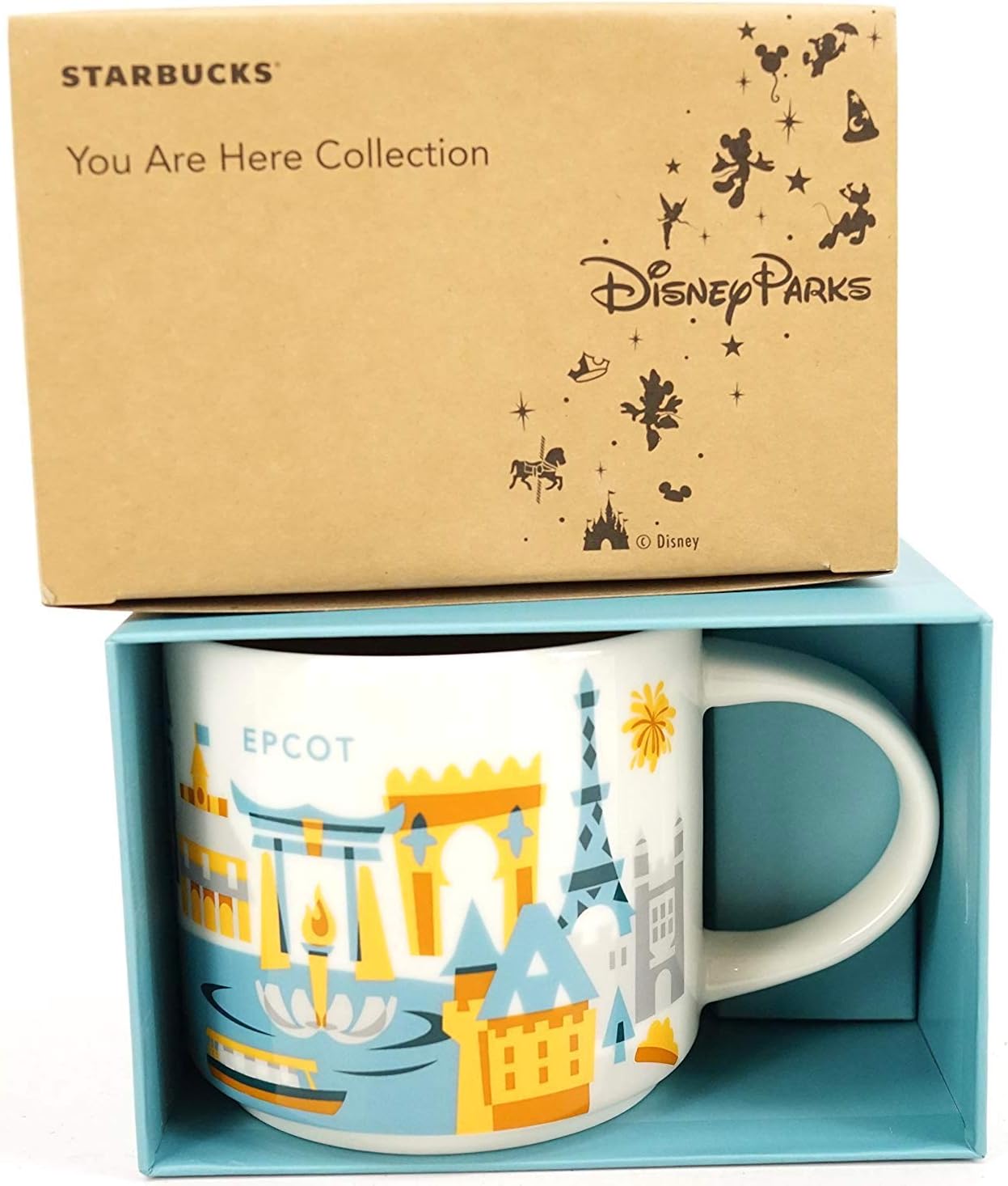 Amazon.com: Disney's Epcot V3 2017 Version You Are Here Starbucks Mug ...