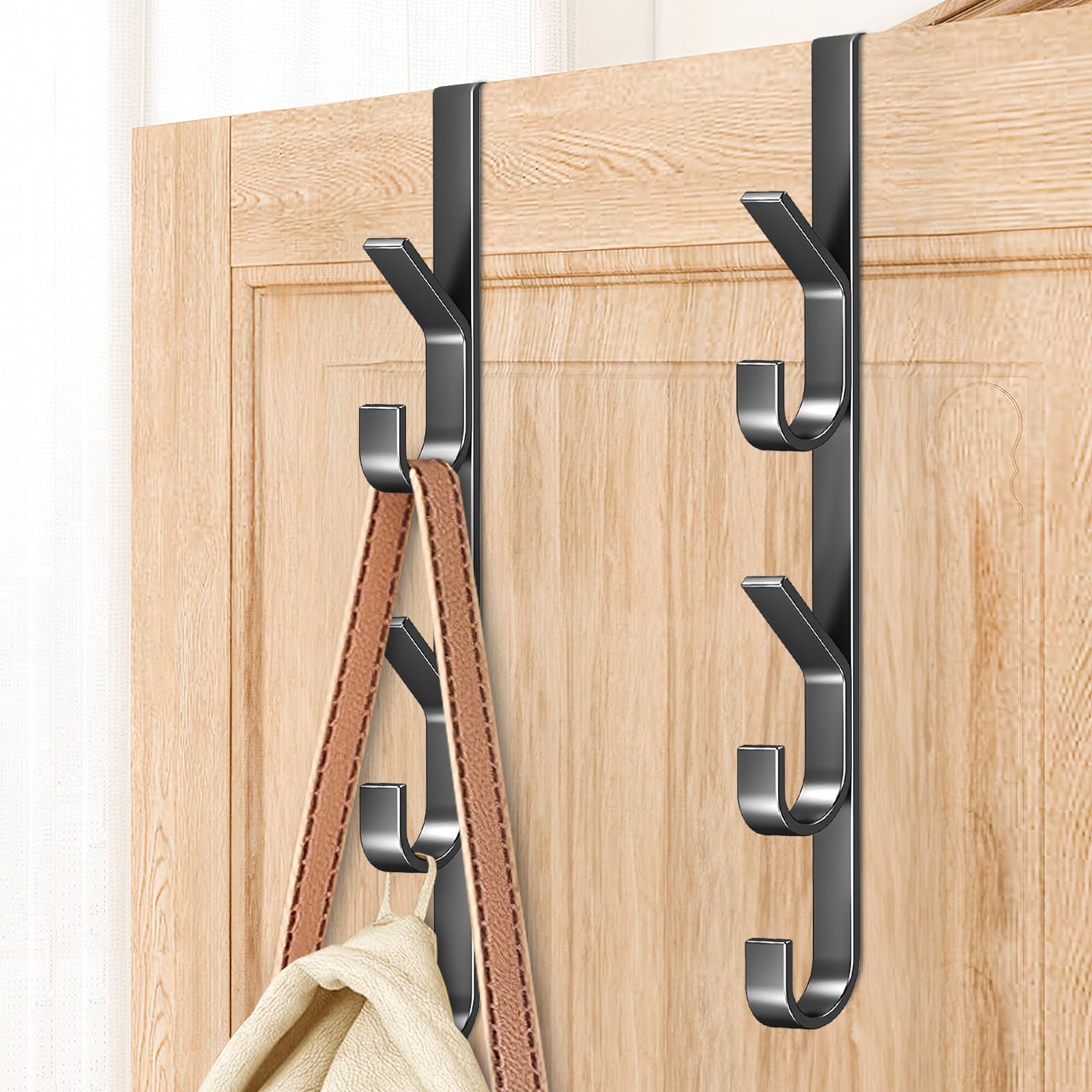 MIVITOOM Over The Door Hooks, Vertical Over The Door Towel Rack ...