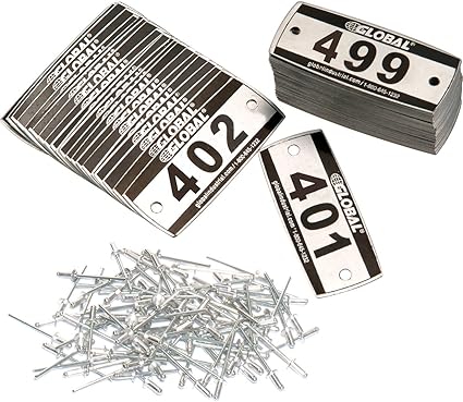Amazon.com: Global Industrial Locker Number Plate Kit - Pkg Of 200 ...