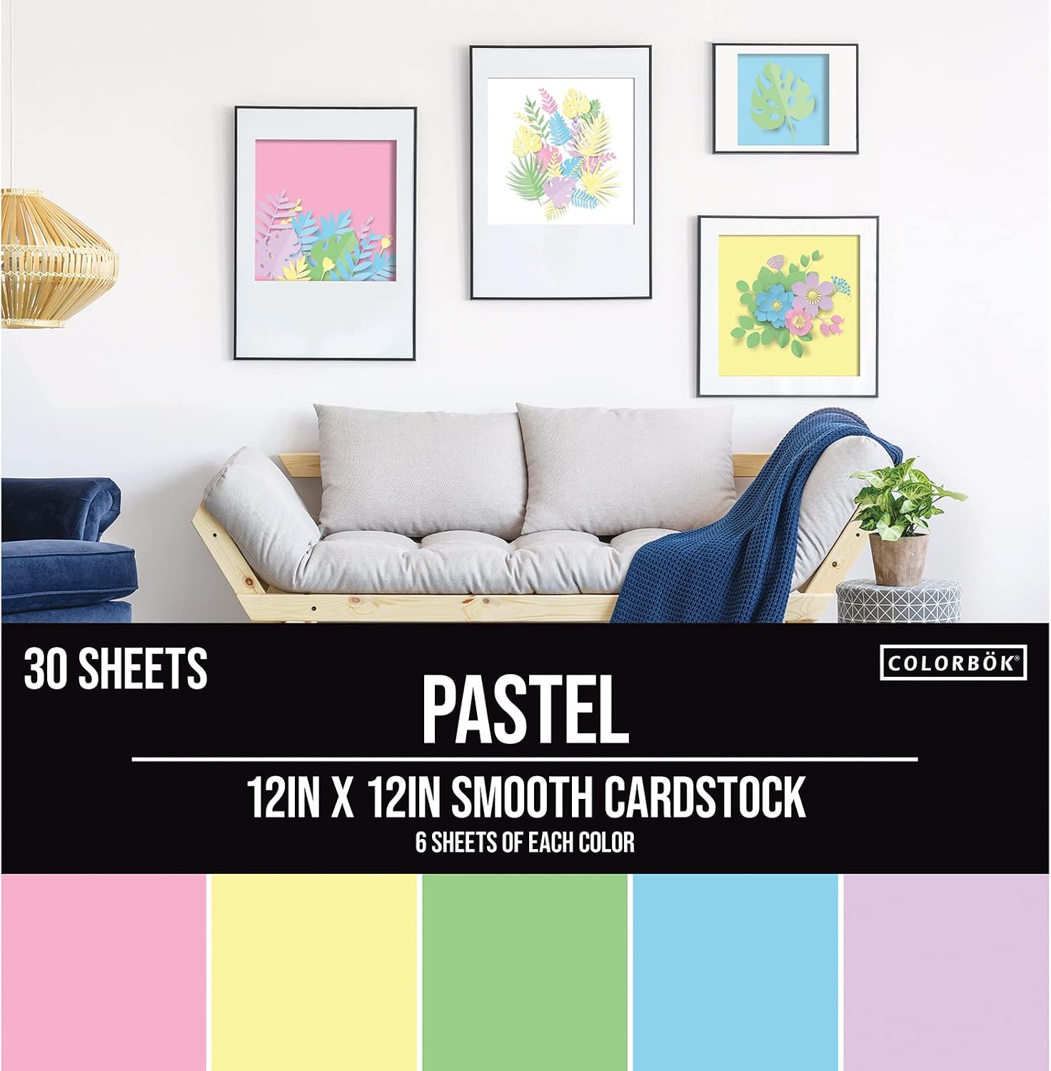 Amazon.com: Colorbok Smooth Cardstock Paper Pad, 12" x 12", Pastel