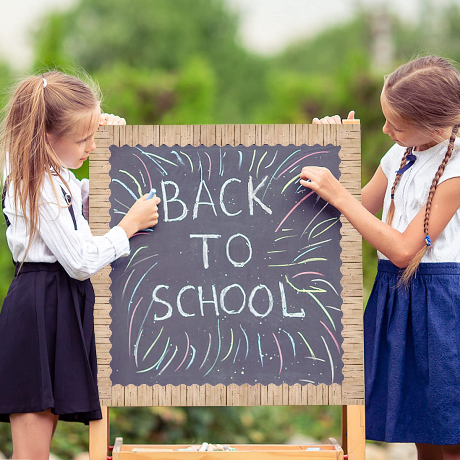 Snapklik.com : 99 Feet Wood Bulletin Board Border 3 Roll Rustic Wood ...