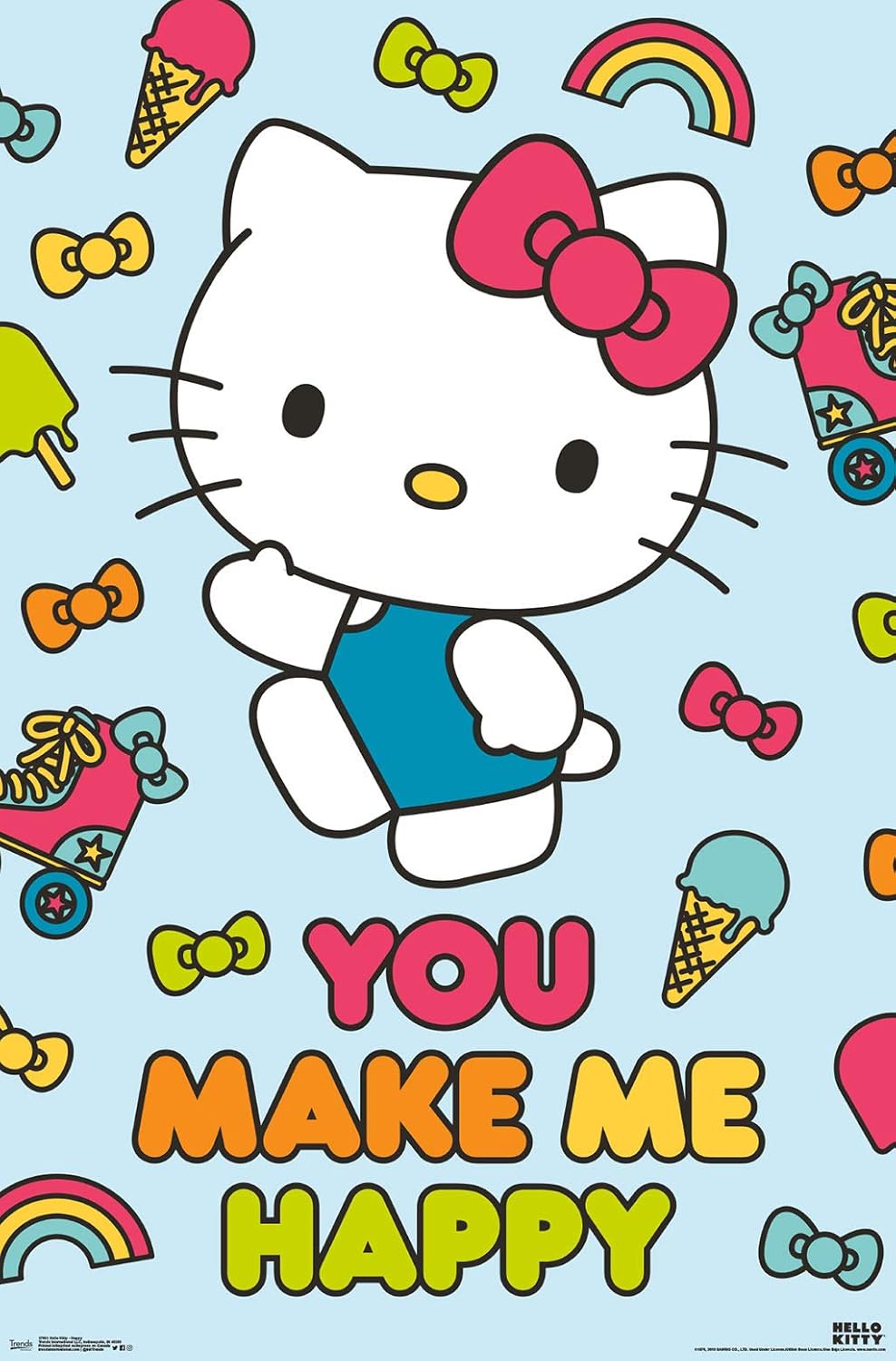 Amazon.com: Trends International Hello Kitty - Happy Wall Poster, 22. ...