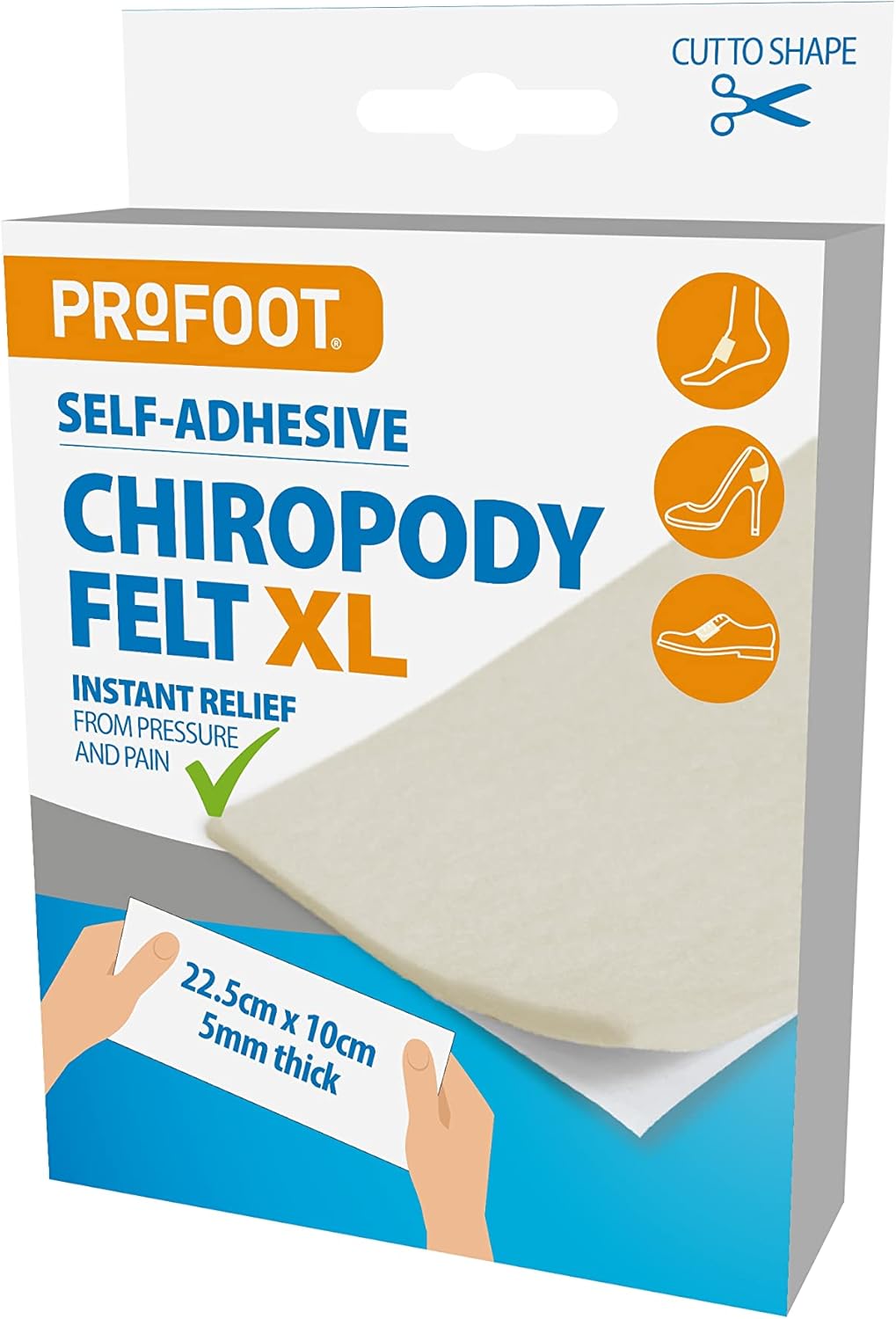 PROFOOT Chiropody Felt XL Ideal for bunions, blisters, calluses and ...