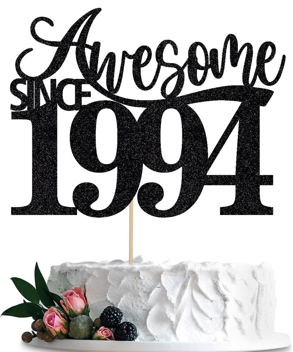 BIABISD Awesome Since 1994 Cake Topper,30th Birthday Cake Decorations ...
