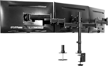Amazon.com: VIVO Triple Monitor Adjustable Heavy Duty Mount ...