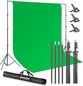 Amazon.com : Neewer Green Screen Backdrop Stand Kit, 8.5×10ft ...
