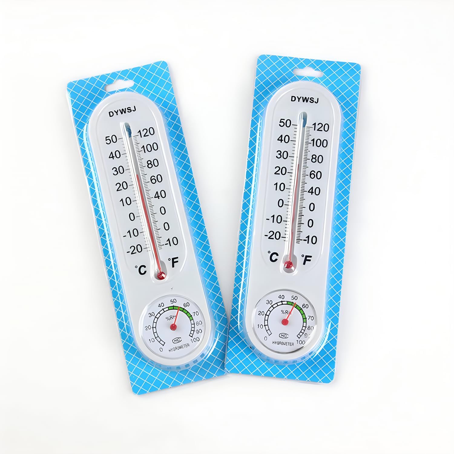 2Pack Outdoor Indoor Wall Thermometer Hygrometer Digital Humidity Meter ...