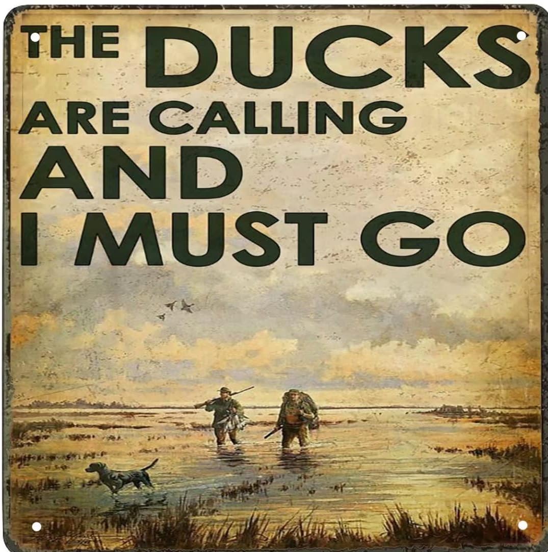 Amazon.com: ZMKDLL Mallard Ducks Birds Animal Metal Tin Sign Man Cave ...