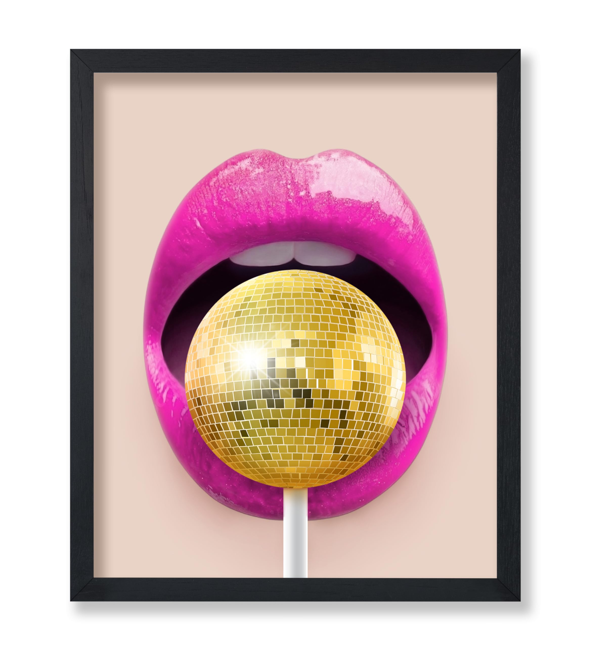 Amazon.com: Poster Master Disco Lollipop Poster - Gold Disco Ball Print ...